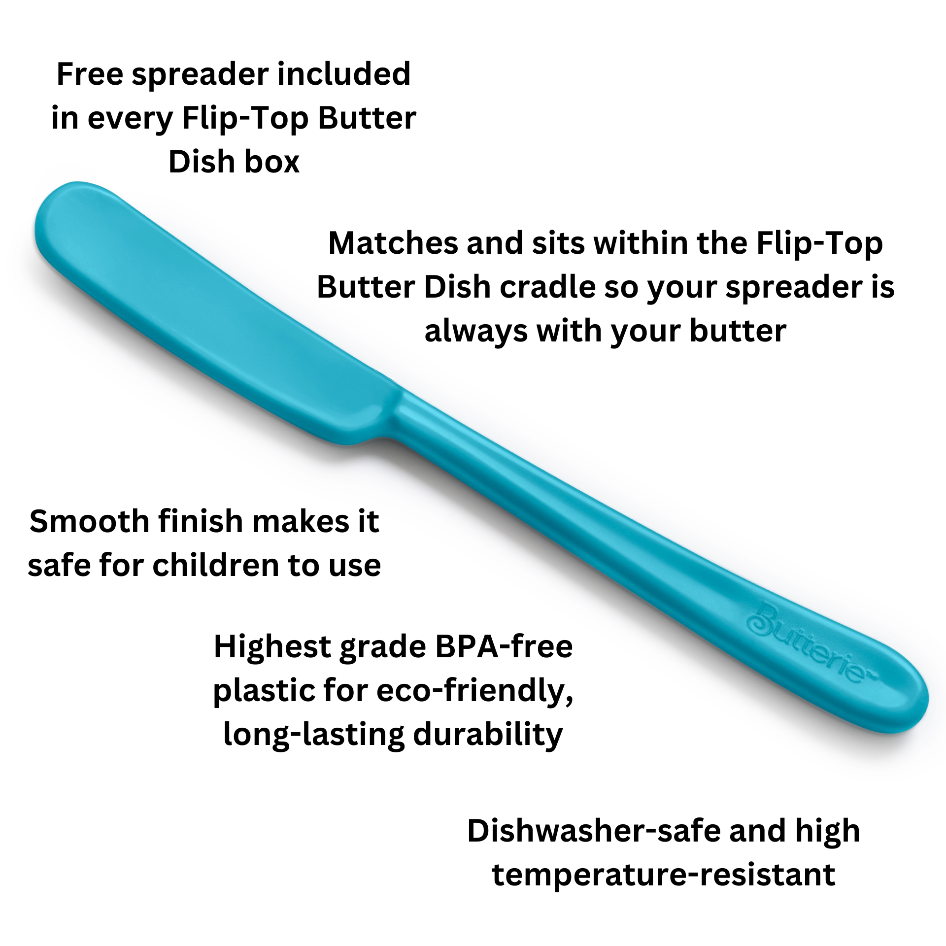 4-Piece Breakfast Set with Flip-Top Butter Dish, Spreader, Toaster Ton ...